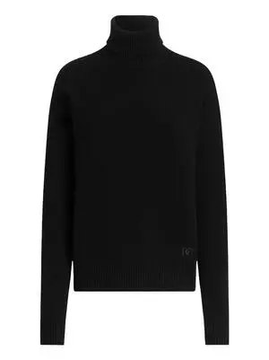 Dolce & Gabbana Oversized Brushed Wool Turtlenec - Black