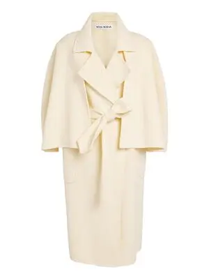 WOLK MORAIS Cashmere Belted Inverness Coat - Ivory