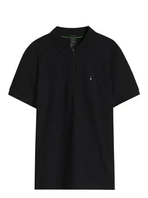 BOSS Porsche X Polo Shirt With Pasha Pattern - Black