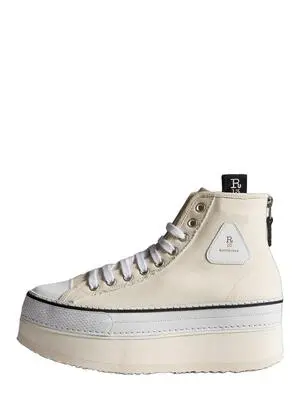 R13 Courtney Platform High Top Sneaker - Ecru