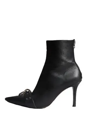 R13 Sid Heeled Harness Boot Black Leather
