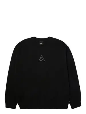 HUF Triple Triangle Embroidered Crew 'black/grey'
