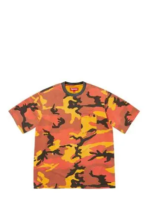 Supreme Cracked Pocket Short-sleeve Top 'orange Camo' Orange