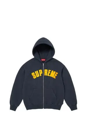 Supreme X Larry Clark Zip Up Hooded Sweatshirt 'navy - Blue