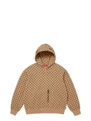 Supreme God Over Zip Up Hooded Sweatshirt 'money - Tan