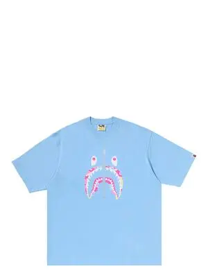 A BATHING APE Sta Camo Shark Face Relaxed Fit Tee 'sax - Blue