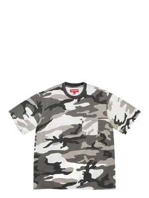 Supreme Cracked Pocket Short-sleeve Top 'snow Camo - White