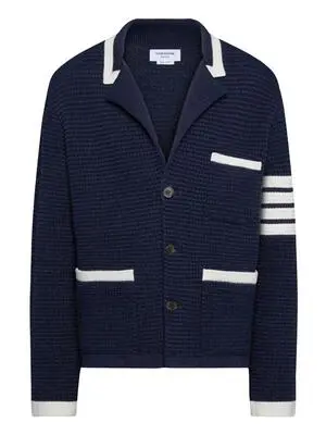 THOM BROWNE 4 Bar Stripe Stitch Cardigan Jacket 'dark Blue'