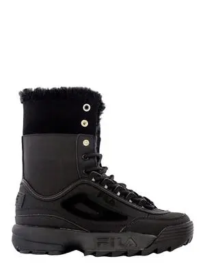 FILA Wmns Disruptor Shearling Boot 'triple - Black