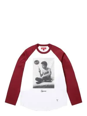 Supreme X Larry Clark Sequin Raglan Long-sleeve Top 'burgundy - Red