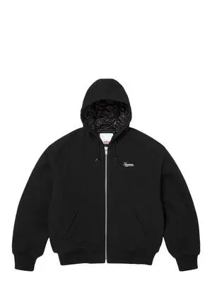 Supreme X Larry Clark Hooded Varsity Jacket - Black