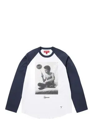Supreme X Larry Clark Sequin Raglan Long-sleeve Top 'navy - Blue