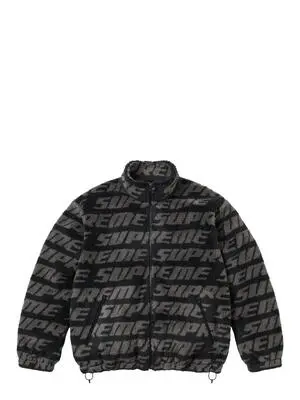 Supreme Repeat Jacquard Fleece Jacket - Black