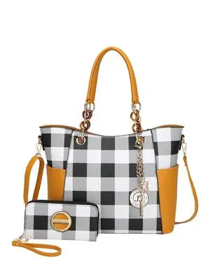 MKF COLLECTION BY MIA K. Bonita Tote Bag & Wallet Set Mustard - Yellow