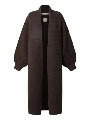 THE EXTREME COLLECTION Long Knit Cardigan Dominic - Brown