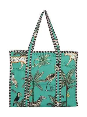 CYC Green The Ultimate Jungle Tote In Turquoise Green