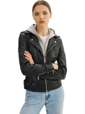 LAMARQUE Anna Leather Biker Jacket