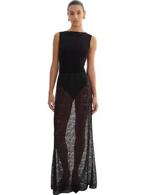 LAMARQUE Ren Lace Maxi Skirt