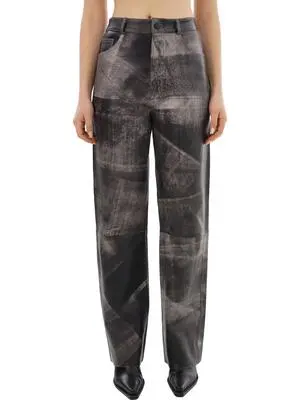 LAMARQUE Shannon Leather Pants Fossil Grey