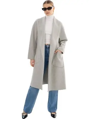 LAMARQUE Thara Shawl Collar Wool Coat