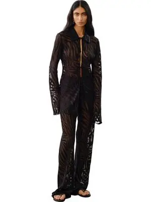 LAMARQUE Becky Sheer Zebra Pants - Black Zebra