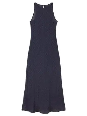 Mango Mimmi Check Print Midi Dress - Blue