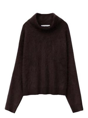 Iris Von Arnim Brushed Cashmere Sweater - Chocolate