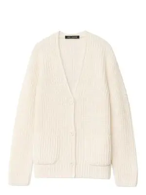 Iris Von Arnim Stonewashed Cashmere Cardigan Ecru