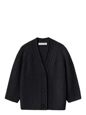Iris Von Arnim Stonewashed Cashmere Cardigan Navy