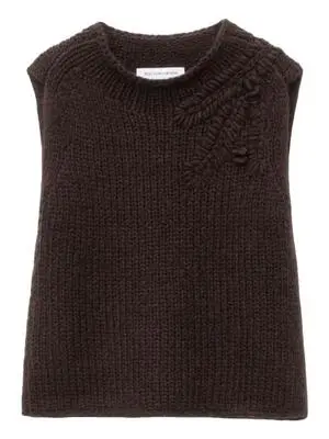 Iris Von Arnim Cashmere-Silk Top Chocolate