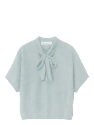 Iris Von Arnim Brushed Cashmere Top - Glacier
