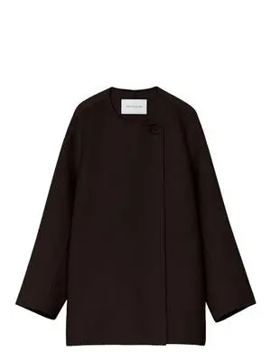 Iris Von Arnim Doubleface Short Coat Chocolate