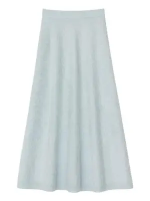 Iris Von Arnim Brushed Cashmere Skirt - Glacier