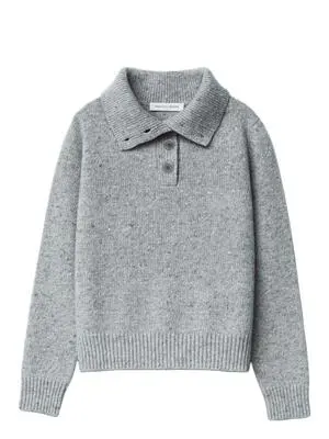 Iris Von Arnim Wool-Cashmere Half-Zip Sweater Arctic