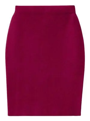 Iris Von Arnim Cashmere-silk Skirt - Ruby