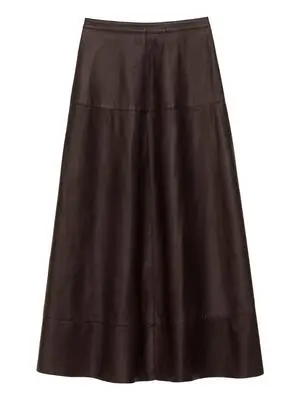 Iris Von Arnim Leather Skirt Chocolate