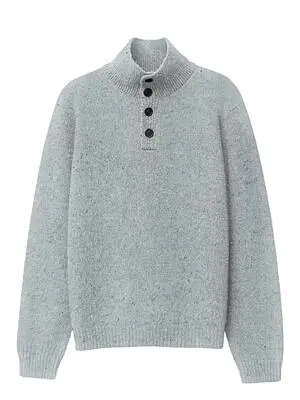 Iris Von Arnim Wool-cashmere Half-zip Sweater - Arctic
