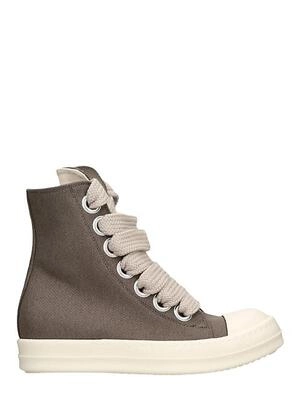 Rick Owens Jumbo-lace High Canvas Trainers - Grey