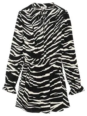 ZADIG&VOLTAIRE Rayados Animal-print Woven Mini Dress S
