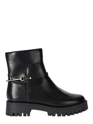 Steve Madden Last Call Leather Ankle Boots - Black