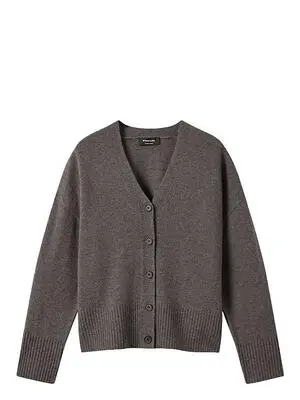 Whistles V-neck Long-sleeve Wool Cardigan - Neutral