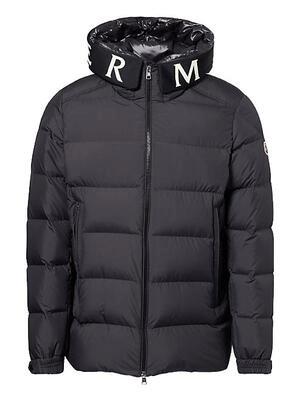 Moncler Orvelle Brande-hood Shell Puffer Jacket - Black