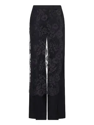 Zimmermann Valiant Lace Wrap Wool Trousers - Black