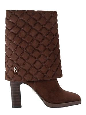 Steve Madden Subscribe Faux-suede Heeled Boots - Dark Brown