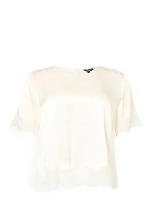 Rails Sonora Lace-trim Satin Top - Ivory