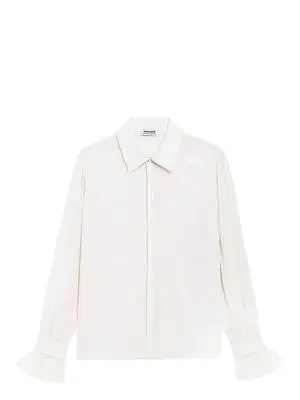 Zadig&Voltaire Thely Wing-embellished Satin Shirt M Ecru
