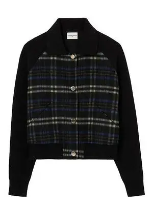 Claudie Pierlot Checked Wool-blend Jacket - Multicolored