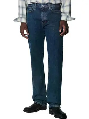 JEANERICA Casual Mid-rise Straight-leg Jeans - Blue