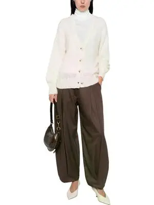 EMERSON RENALDI V-neck Knitted Cardigan - Neutrals