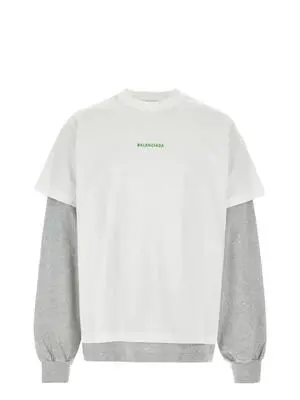 Balenciaga Layered-sleeve Sweatshirt - White